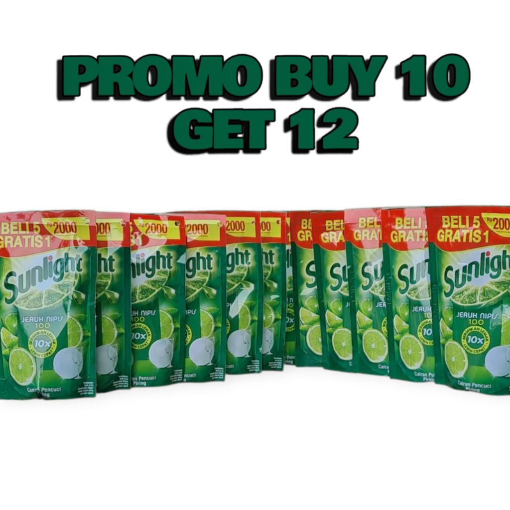 Jual promo beli 10 gratis 2 sunlight ekonomis 90 ml pencuci piring ...