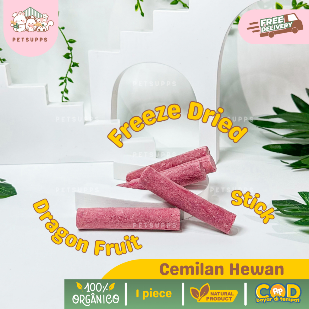 Jual Freeze Dried Chicken Dragon Fruit Stick | Healthy Treats | Cemilan Hewan | Shopee Indonesia