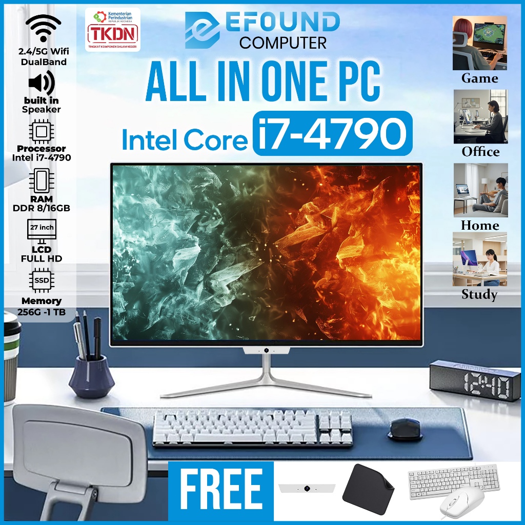 Jual eFound PC All-in-One Intel Core i7-4790 – Super Tipis, Full HD 19 ...