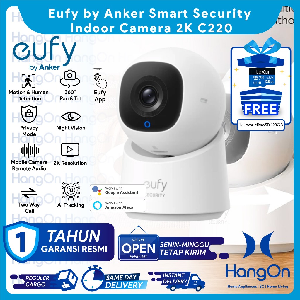 Jual Eufy by Anker C220 Wired CCTV Smart Security Indoor Camera 2K ...