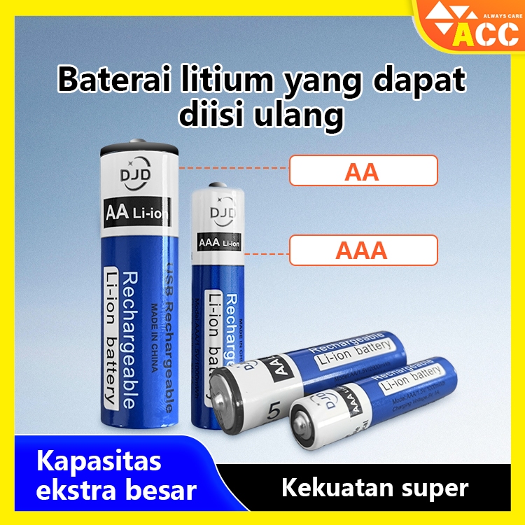 Jual ACC 2pcs 4pcs Baterai AA AAA Isi Ulang Cas Rechargeable, Baterai ...
