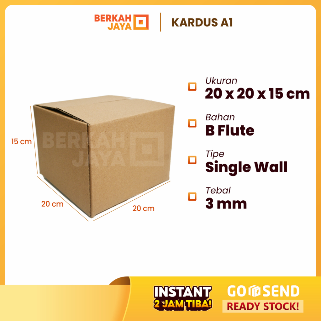 Jual [KHUSUS INSTANT] 20x20x15 cm Kardus Karton Single Wall Solusi Box ...