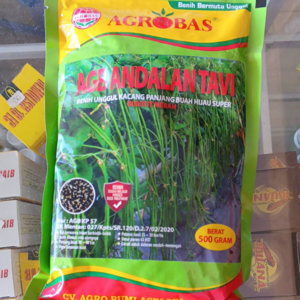 Jual Benih Kacang Panjang Buntut Merah AGB ANDALAN TAVI 500g Bibit ...