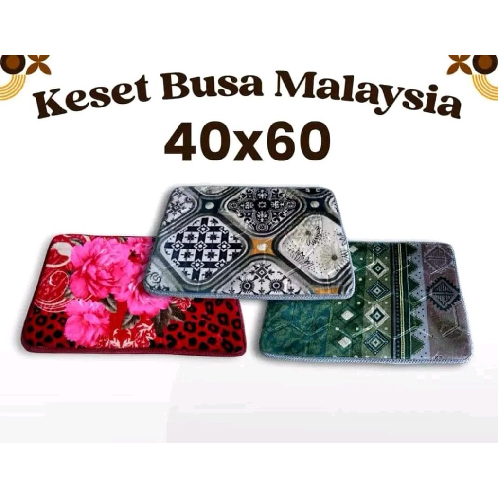 Jual keset karpet malaysia gress keset kaki ukuran 40x60 keset premium ...