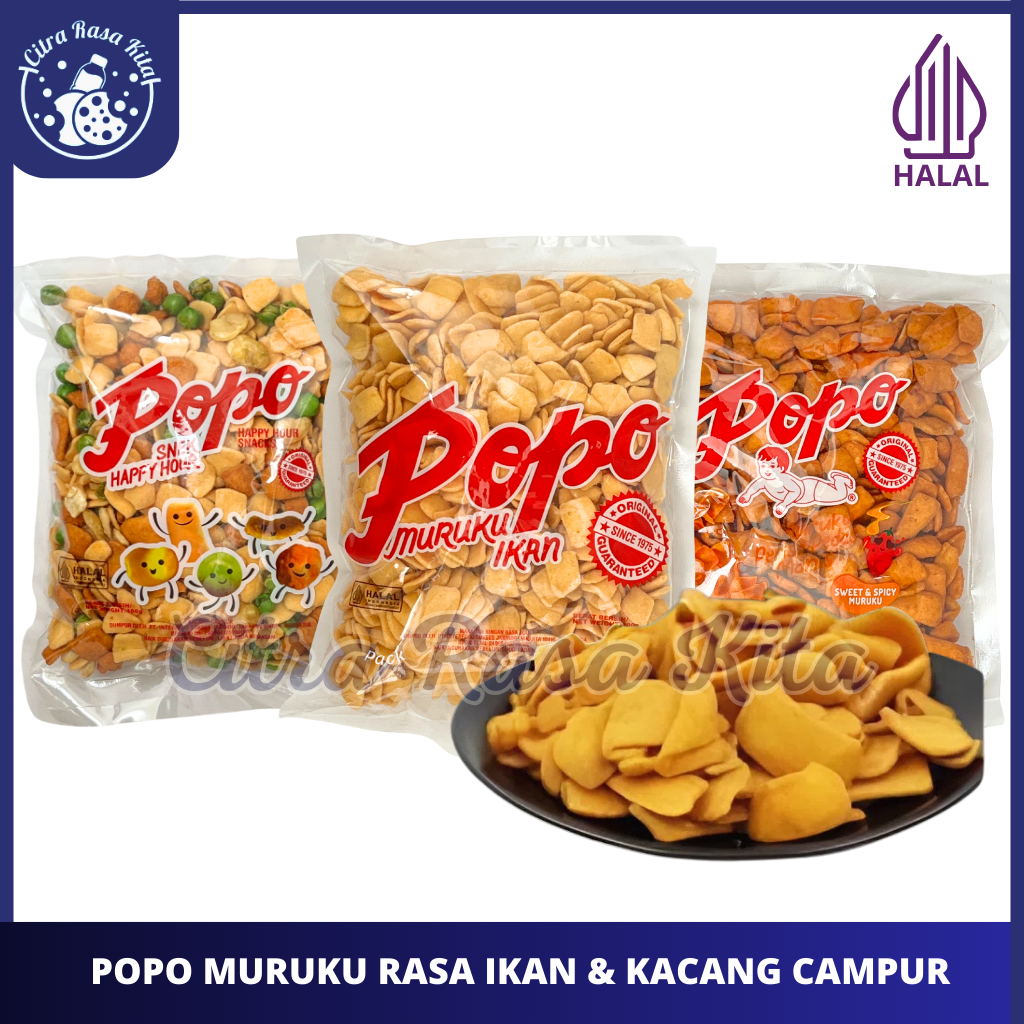 Jual Popo Muruku Snack Ikan Malaysia Varian Sweet Spicy & Happy Hour ...