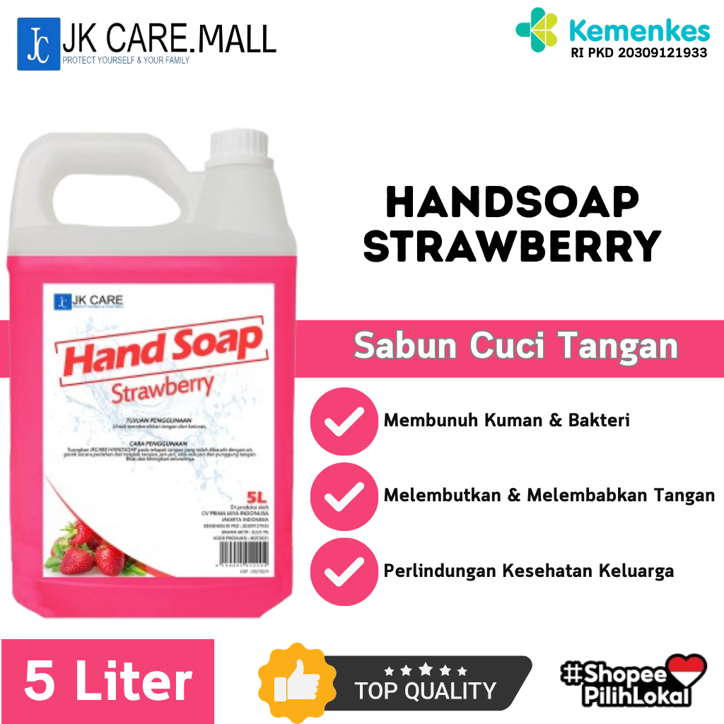 Jual Handsoap Strawberry 5 Liter Sabun Cuci Tangan Efektif Membunuh ...