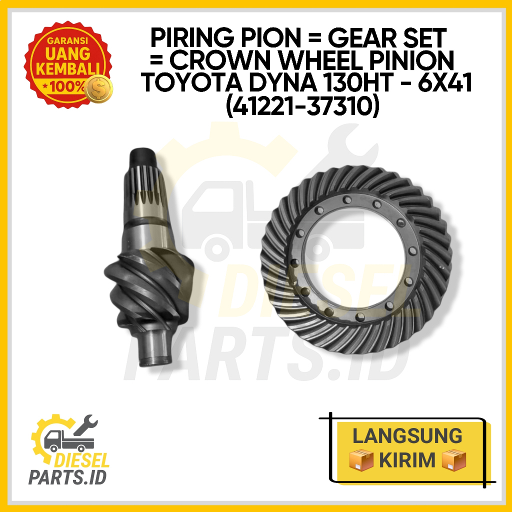 Jual Gear Set Crown Wheel Pinion Piring Pion Toyota Dyna 130HT - 6x41 ...