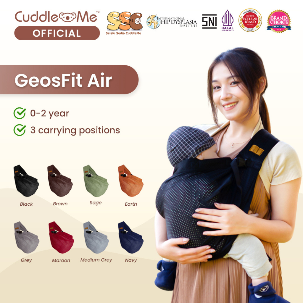 Jual Gendongan Bayi - CUDDLEME Geos Fit Air Cuddleme Bayi Newborn ...