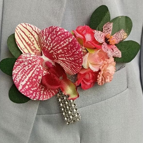 Jual Bunga Jas Anggrek Corsage Korsase Pin Boutonniere Bros Saku ...