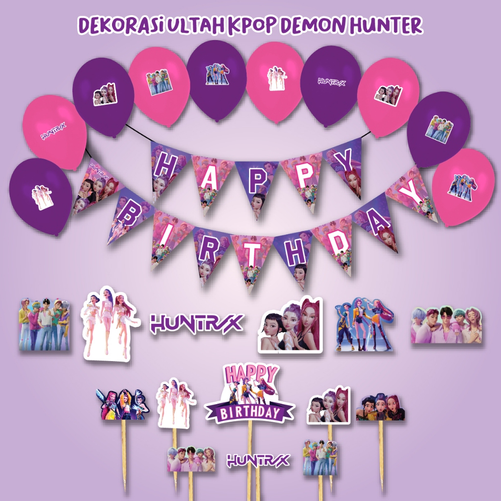 Jual TOPPER CAKE KPOP DEMON HUNTER HIASAN TUSUKAN KUE PAKET DEKORASI ...