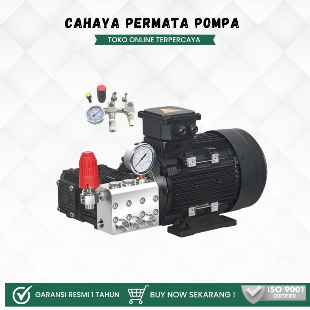 Jual POMPA PLUNGER SWRO 30LPM 100BAR HIGH PRESSURE SEA WATER POMPA ...