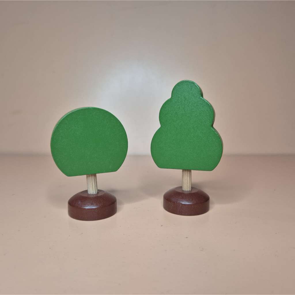 Jual Miniatur pohon set bahan kayu isi 2 untuk mainan diorama track ...