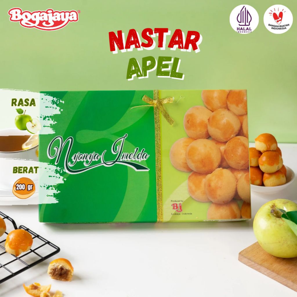 Jual BOGAJAYA Kue Kering NASTAR APEL NYONYA IMELDA 200Gr Oleh Oleh ...