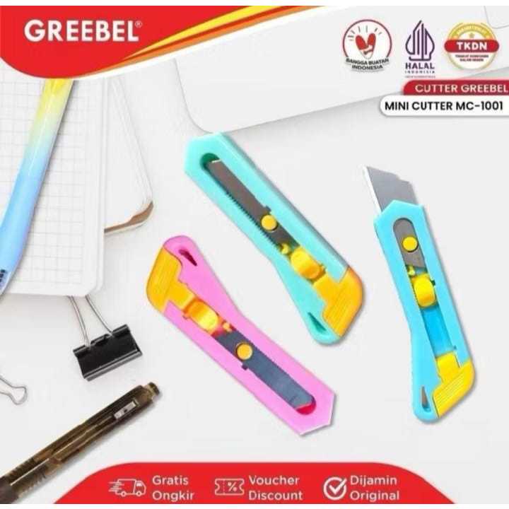 Jual ( 1 BIJI ) Mini Cutter MC- 1001 GREEBEL / Kater Lucu / Cuter ...