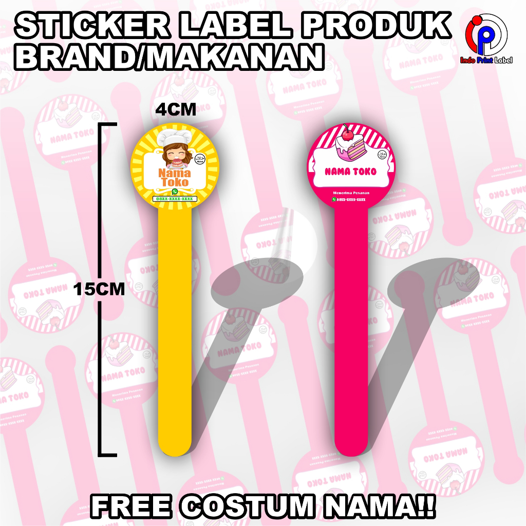 Jual A3+ Stiker Label Panjang Bulat / Label Makanan / Label Usaha ...