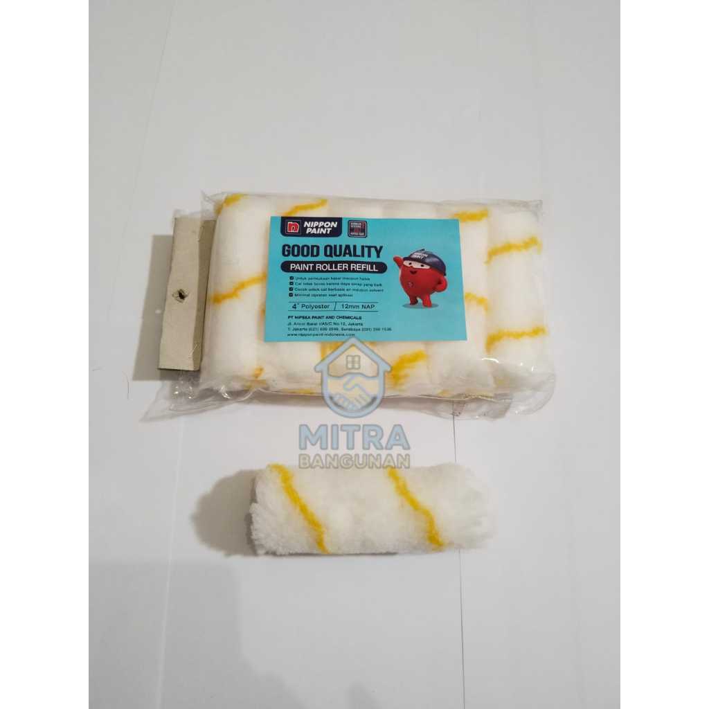 Jual REFILL KUAS ROLL MINI CAT TEMBOK NIPPON 4 INCH ISI ULANG BULU ROLL ...