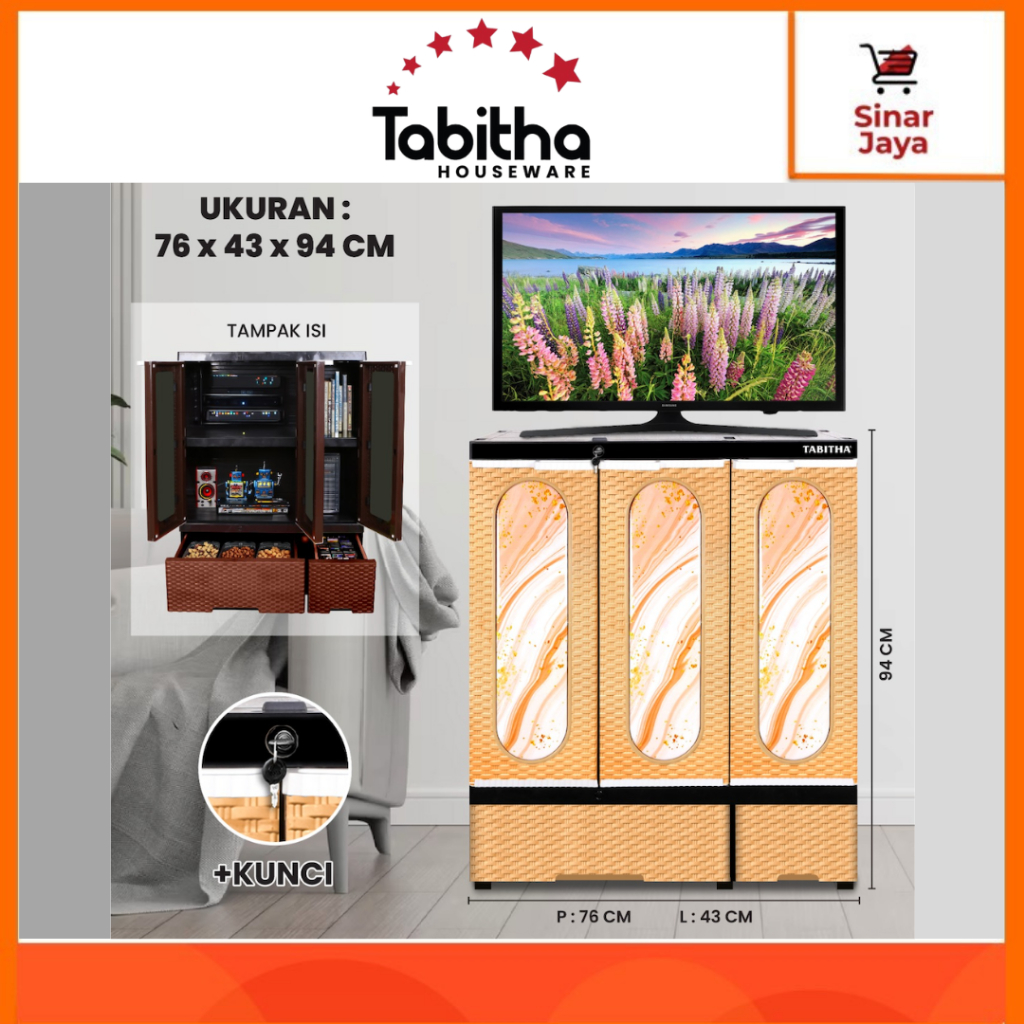 Jual TABITHA NARA R3 S2 /R3 S2 Printing + Laci, Rak TV / Bupet / Lemari ...