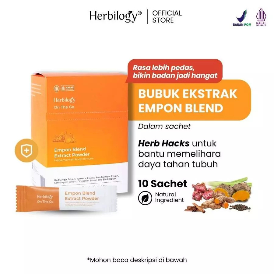 Jual Herbilogy On the Go Empon Blend Extract 10 Sachet Memelihara Daya ...