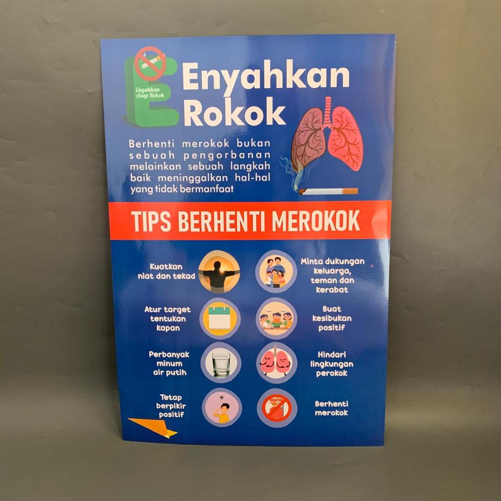 Jual Poster Kesehatan - Poster Tips Berhenti Merokok - Poster Enyahkan ...