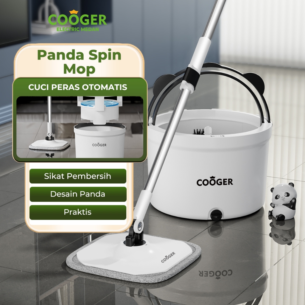 Jual COOGER Alat Pel Lantai 2IN1 Pel Putar Panda Plus Spin Mop Air ...
