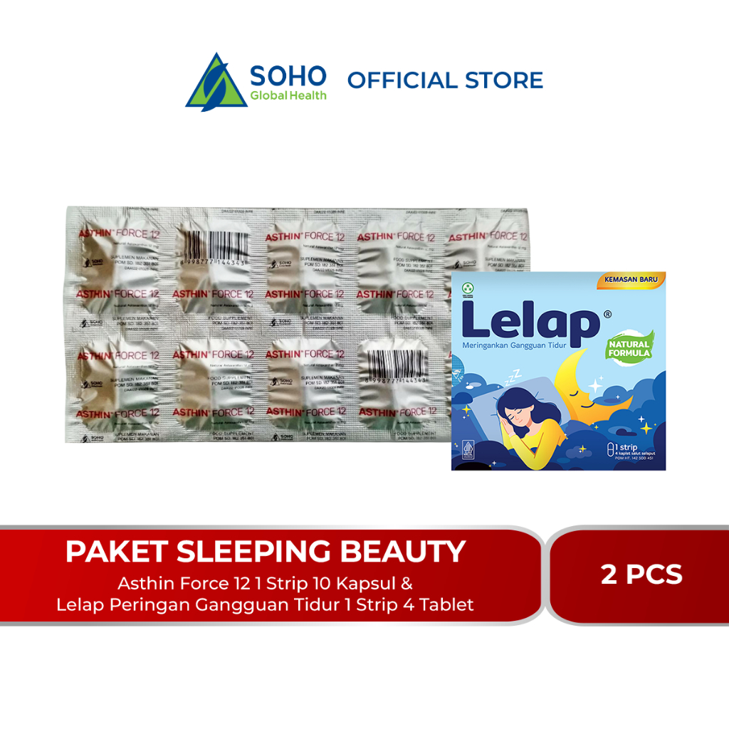 Jual Paket Sleeping Beauty (Asthin Force 12 1 Strip @10 Kapsul & Lelap ...
