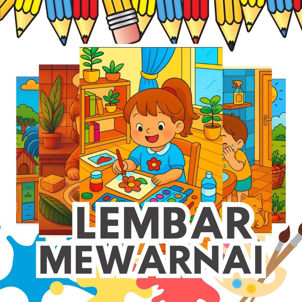 Jual 50 Kertas Mewarnai Tema Cozy untuk Healing | Shopee Indonesia
