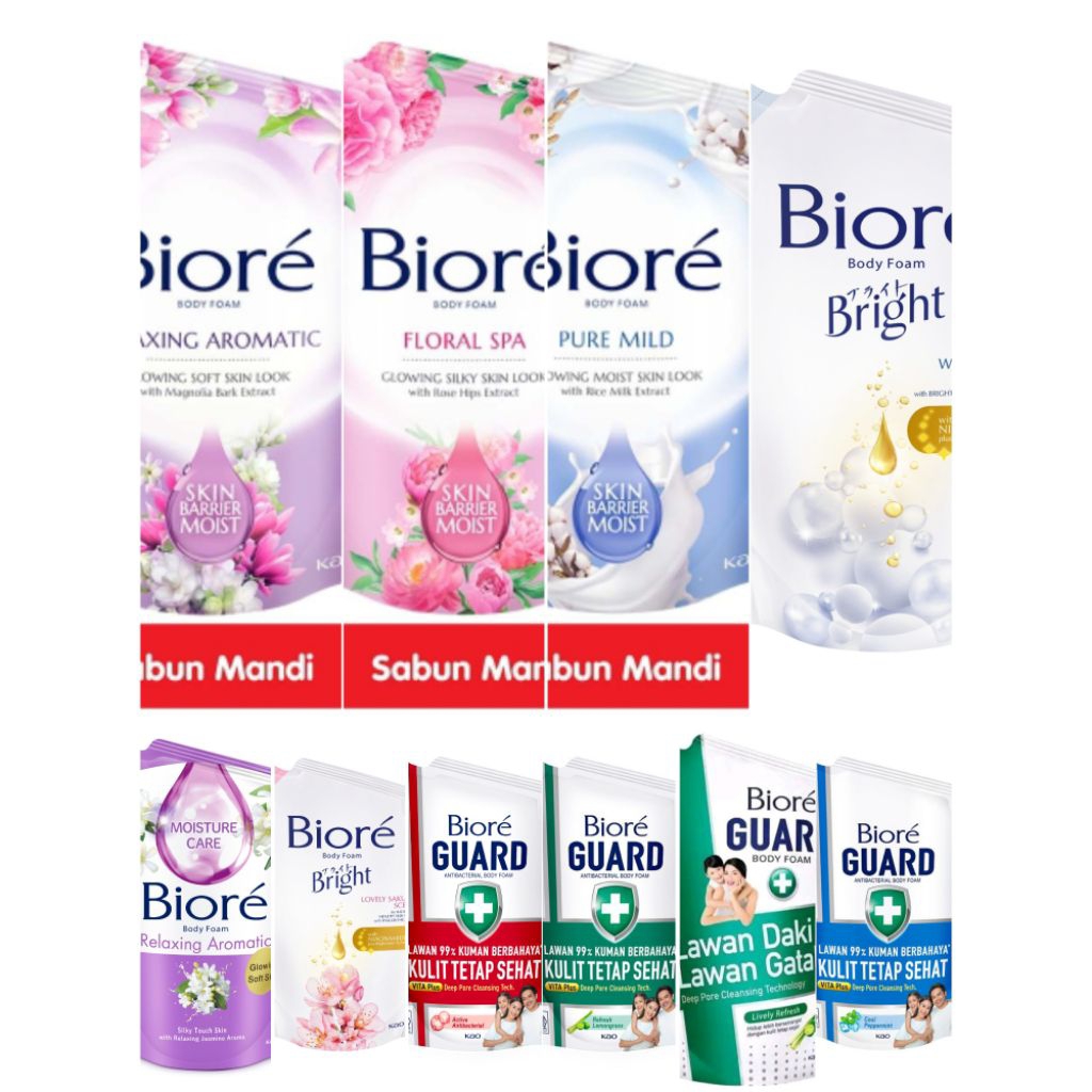 Jual biore sabun mandi refil ukuran 400ml | Shopee Indonesia