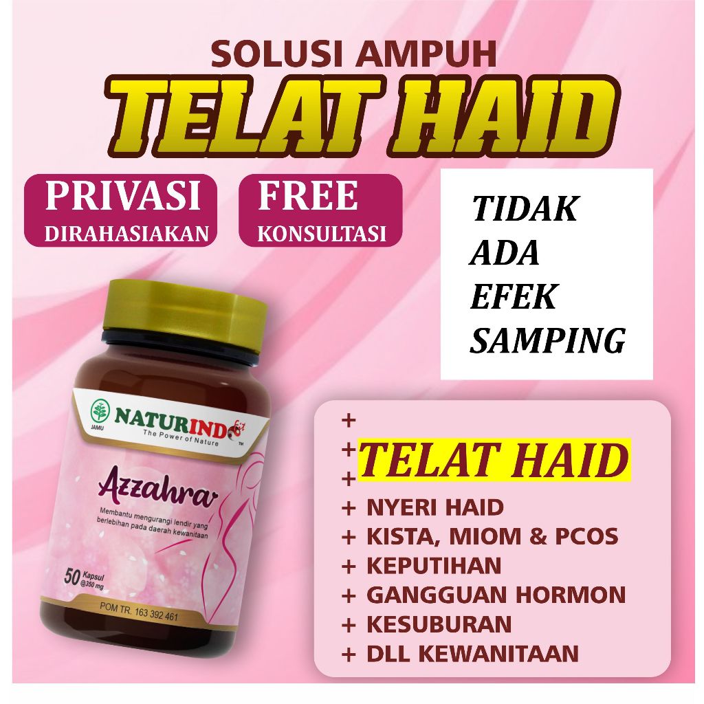 Jual Obat Telat Haid Dateng Bulan Pelancar Haid Terlambat Keputihan ...