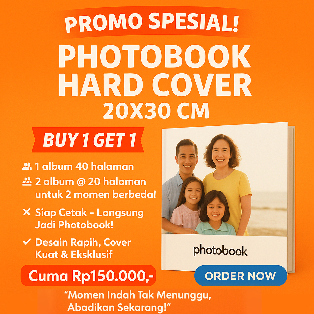 Jual PHOTOBOOK ALBUM HARDCOVER 20X30 CM 20HALAMAN +20 HALAMAN Free ...