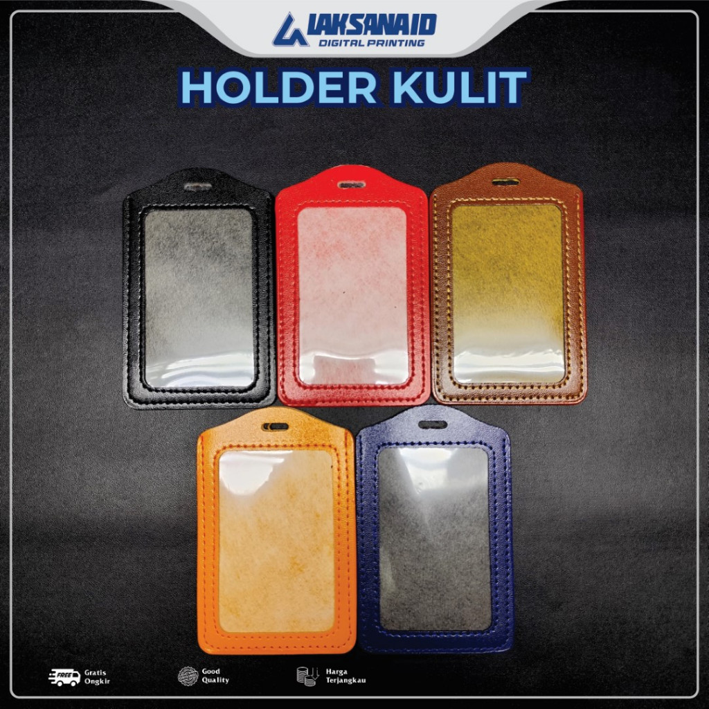 Jual ID Card Holder / tempat ID card / name tag / casing ID card kulit ...