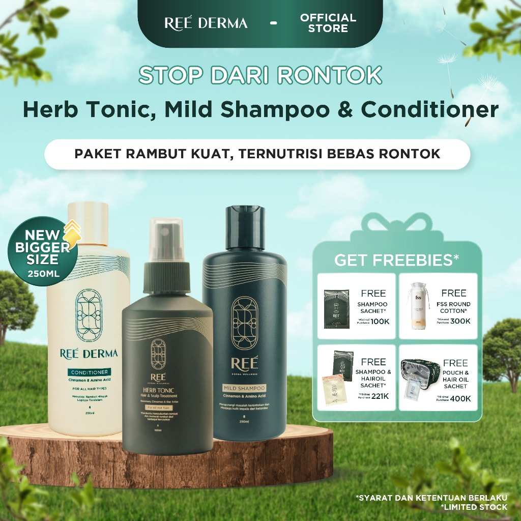 Jual Ree Derma Wellness - Bundle Special Price - Herb Tonic 150ml, Mild ...
