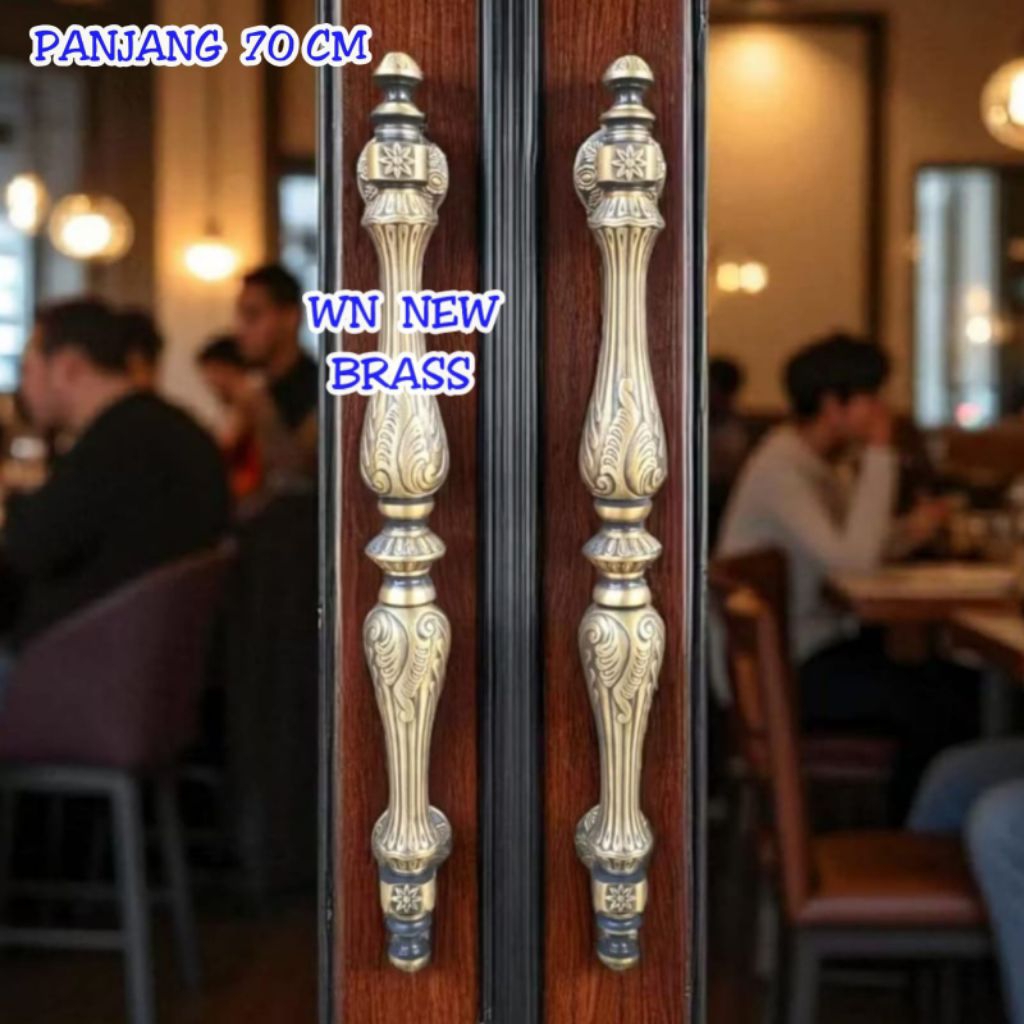 Jual Handle Pintu / Gagang Pintu Rumah Pagar Kuningan Motif Vas Ukir 70 ...