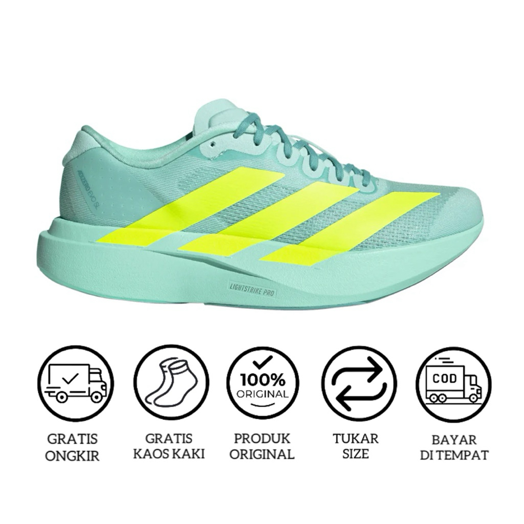 Jual Sepatu Lari Adidas Adizero Evo SL Flash Aqua Lucid Lemon | Shopee ...