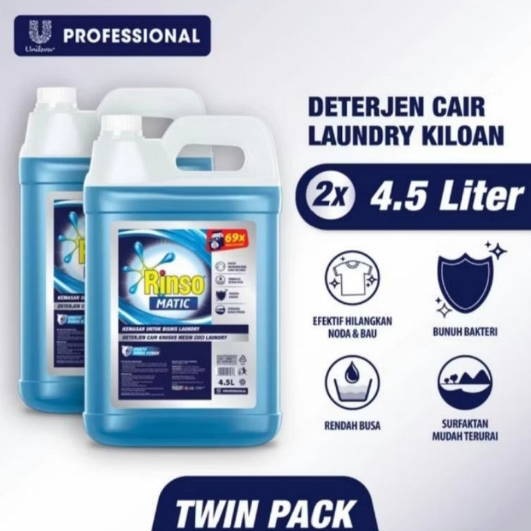 Jual Promo Spesial INSPIRED Rinso Matic Professional 4,5 Liter TWIN ...