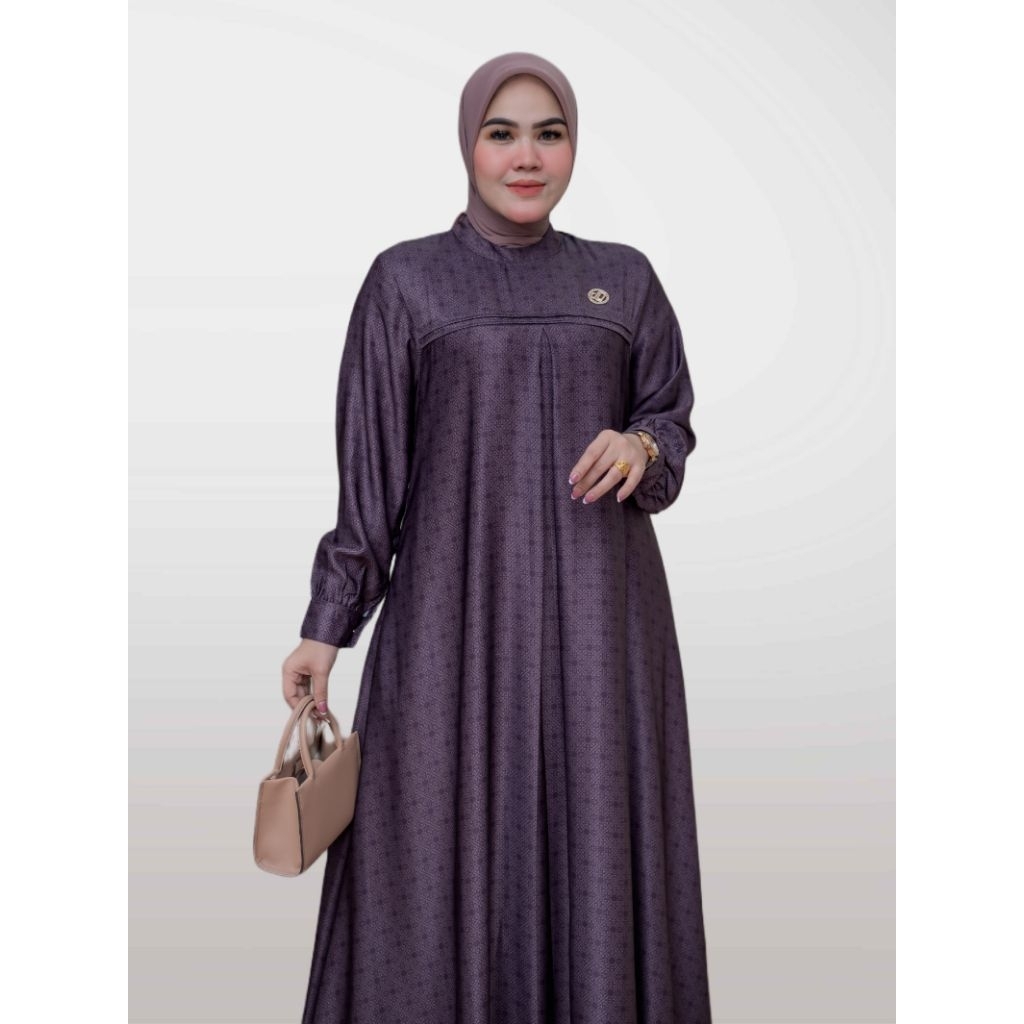 Jual Sanlia-Gamis Monogram Print Model Terbaru Bahan Ayesa Lembut Adem ...