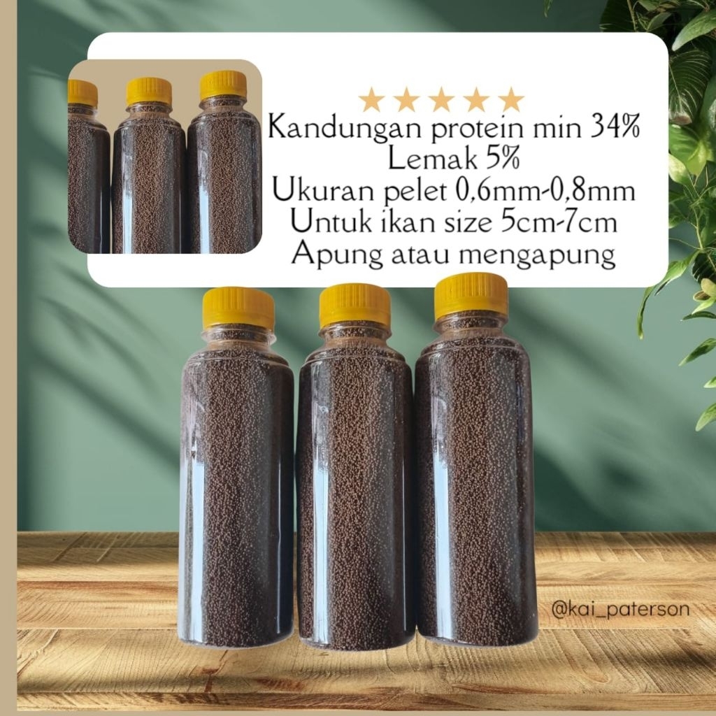 Jual OX Pelet ikan kecil/pelet ikan kecil kemasan botol 250 ml/makanan ...