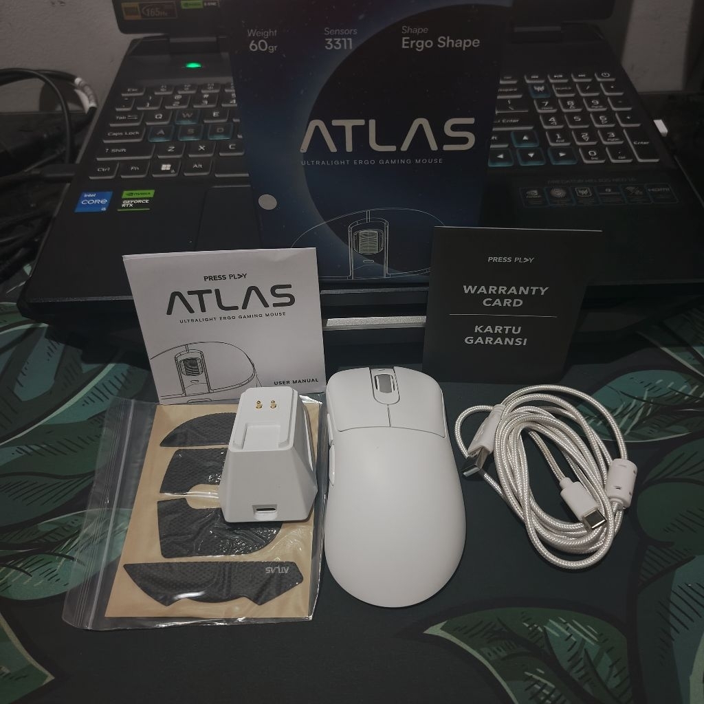 Jual Press Play Atlas Trimode with Charging Dock Docking Gaming Mouse ...