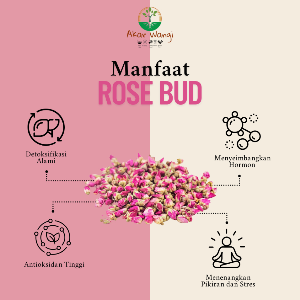 Jual Rose Bud Glass Tube Tea | Akar Wangi Artisan Tisane Herbal Flower ...