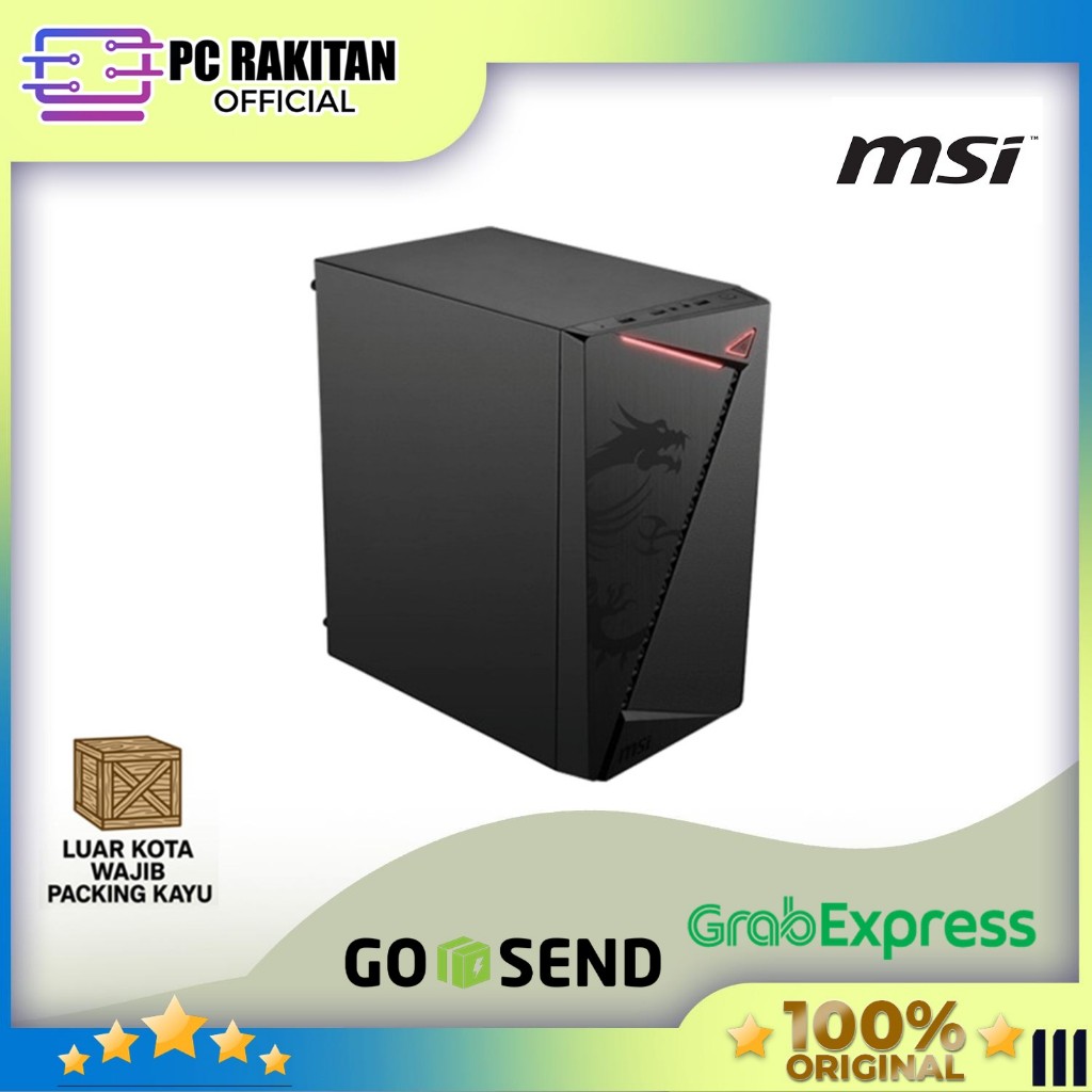 Jual MSI PC CASE MATX MAG SHIELD M301 (1X 120MM BLACK FAN) BLACK 1Y ...