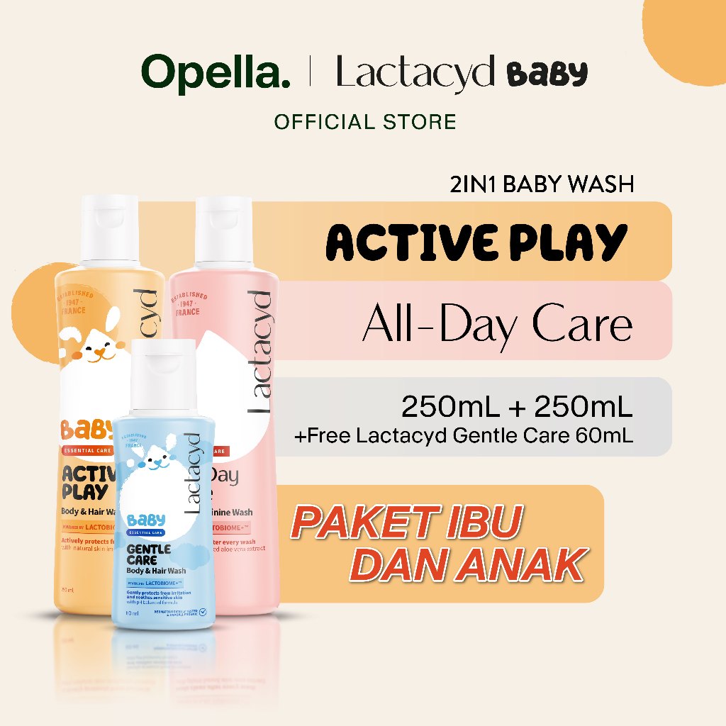 Jual [Paket Ibu dan Anak] Lactacyd Baby Active Play 2in1 Body Wash and ...