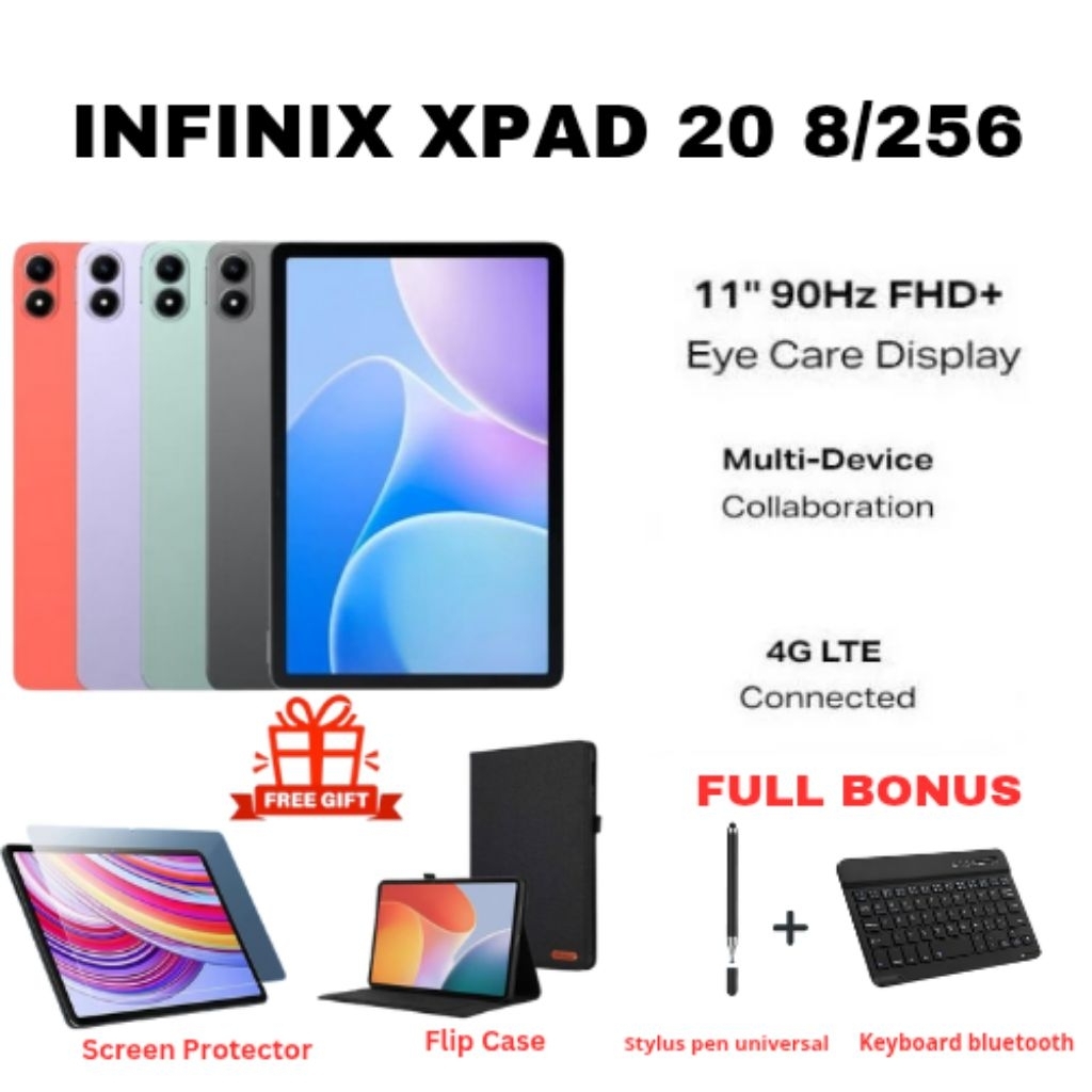 Jual TABLET INFINIX XPAD 20 4G LTE 8/256 11INCH BATERAI 7.000MAH HELIO ...