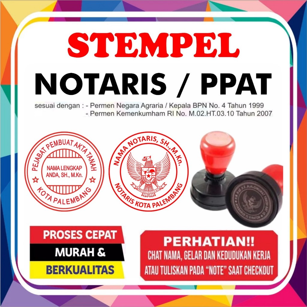 Jual STEMPEL FLASH NOTARIS dan PPAT | Shopee Indonesia