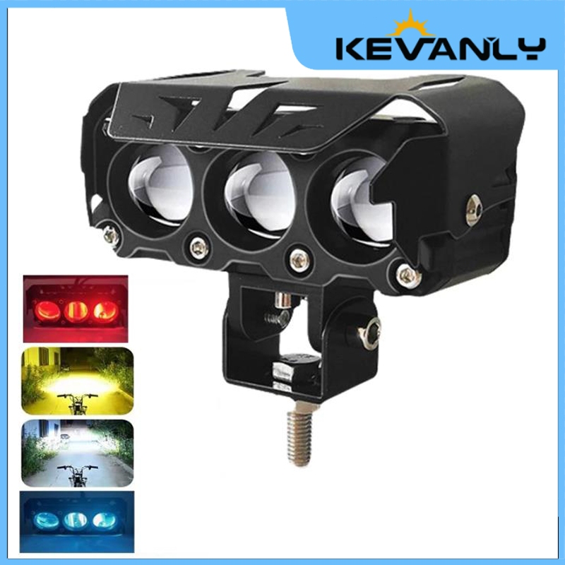 Jual KEVANLY Lampu Sorot Laser Motor 3 Mata Pulsa, Lampu Depan Tambahan ...
