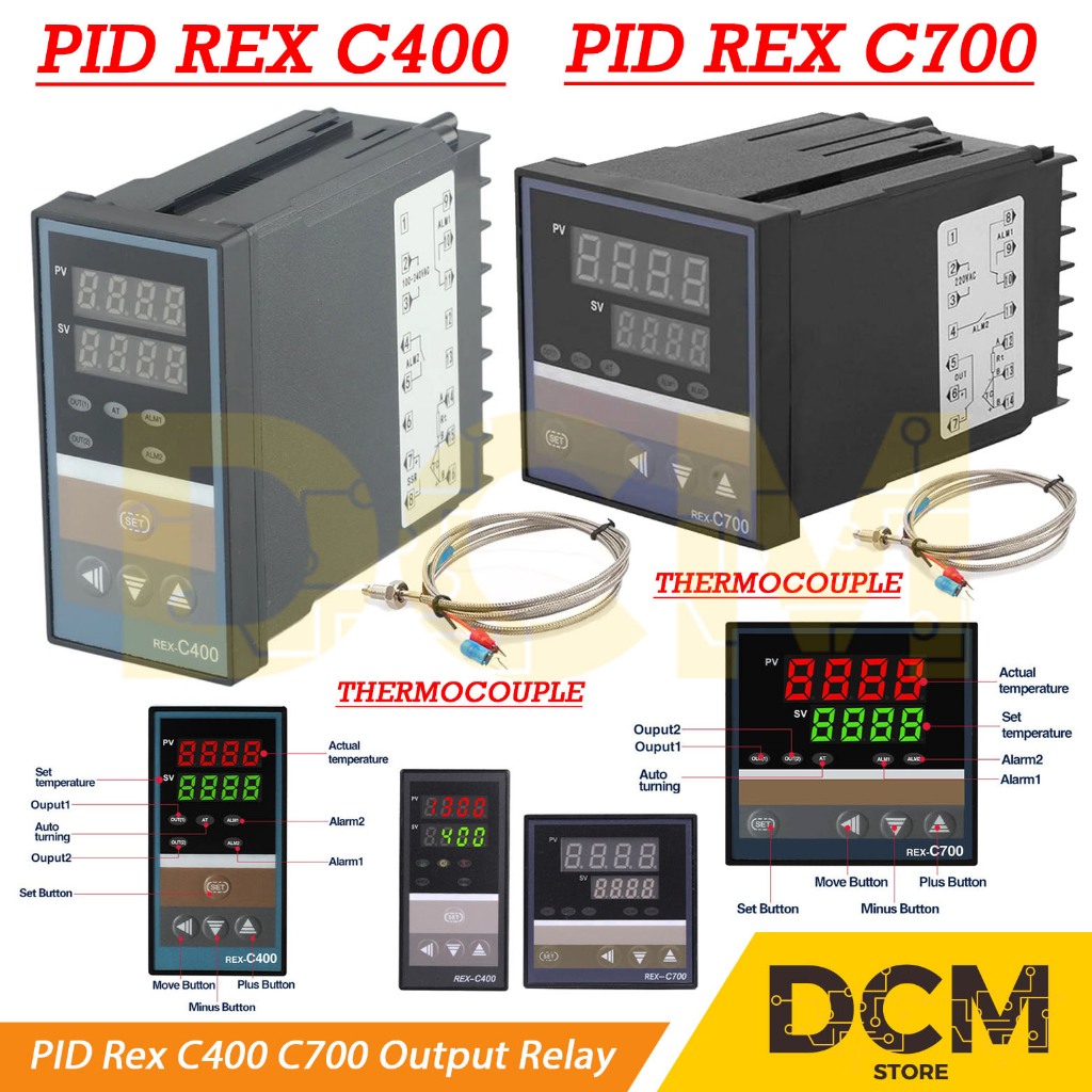 Jual PID REX C400 C-400 / C700 C-700 Berm Temperature Controller Output ...