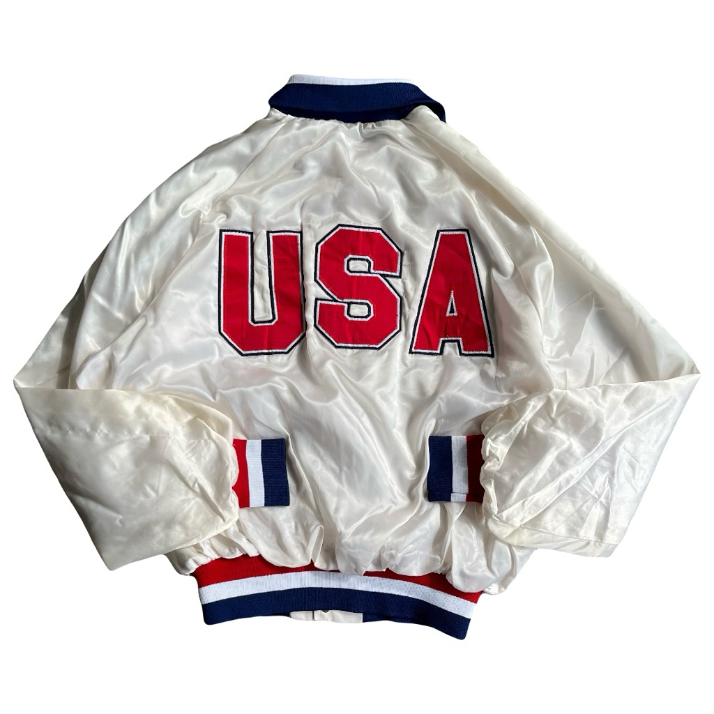 Jual 80’s Vintage USA OLYMPICS Jacket Satin Bomber Embroidered Union ...