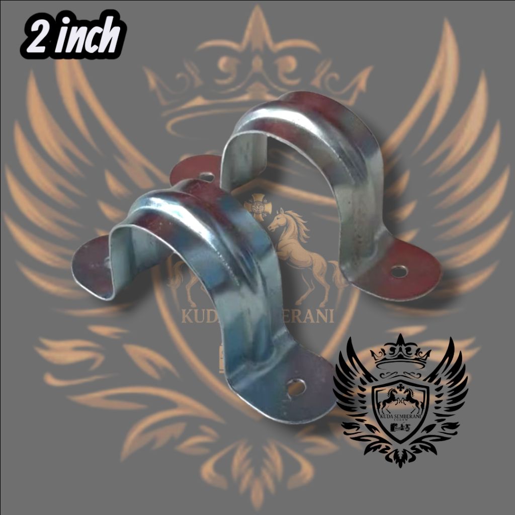 Jual KSL KLEM OMEGA PIPA PVC UKURAN 2 INCH BAHAN GALVANIS TEBAL 0,7MM ...