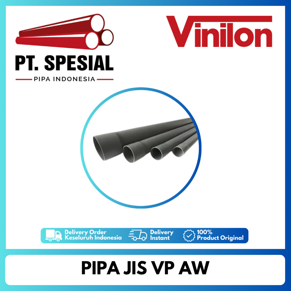 Jual Pipa PVC Abu JIS Vinilon Type 8" Inch / Pipa JIS AW Vinilon ...