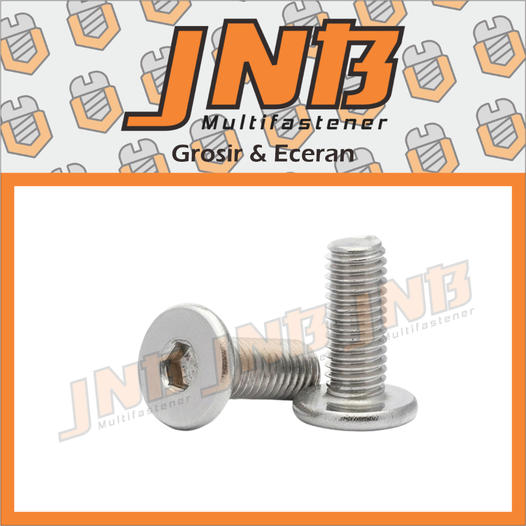 Jual Baut L Kepala Rata Ultra Thin Head Stainless M6 x 10 16 20 25 30 ...