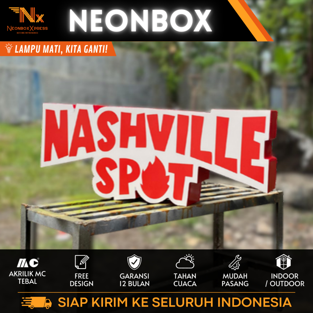 Jual Neonbox Bentuk Custom FREE DESAIN Bebas Revisi Bahan Akrilik Tebal ...