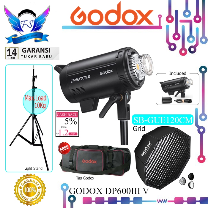 Jual Godox DP600 III V / DP600III V with LED Light DP600IIIV DP 600 III ...
